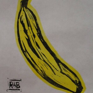 Lino Cut Print of a Banana, Home Decor , Art. - Etsy