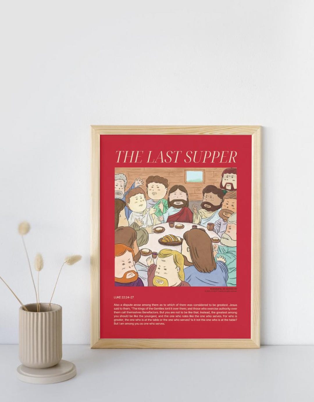 The Last Supper Illustration – Printable Christian Wall Art (digital ...