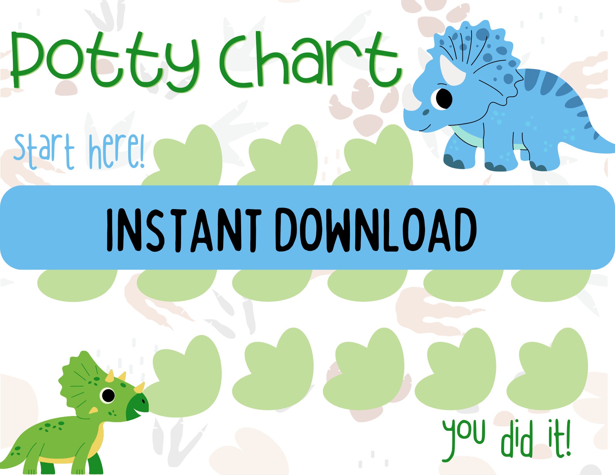 Dinosaur Potty Training Chart, Dinosaur Sticker Chart - Etsy