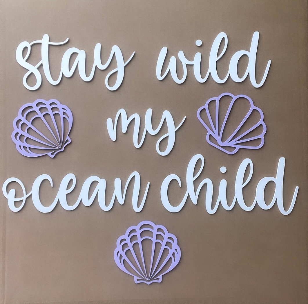 Ocean Nursery Wall Sign: Birch Wood, Seashell Decor - Etsy