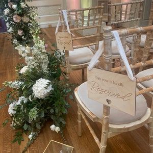 Wedding Reserved Signs | Reserved Seat Sign | Wedding Chair Sign, Boho ...