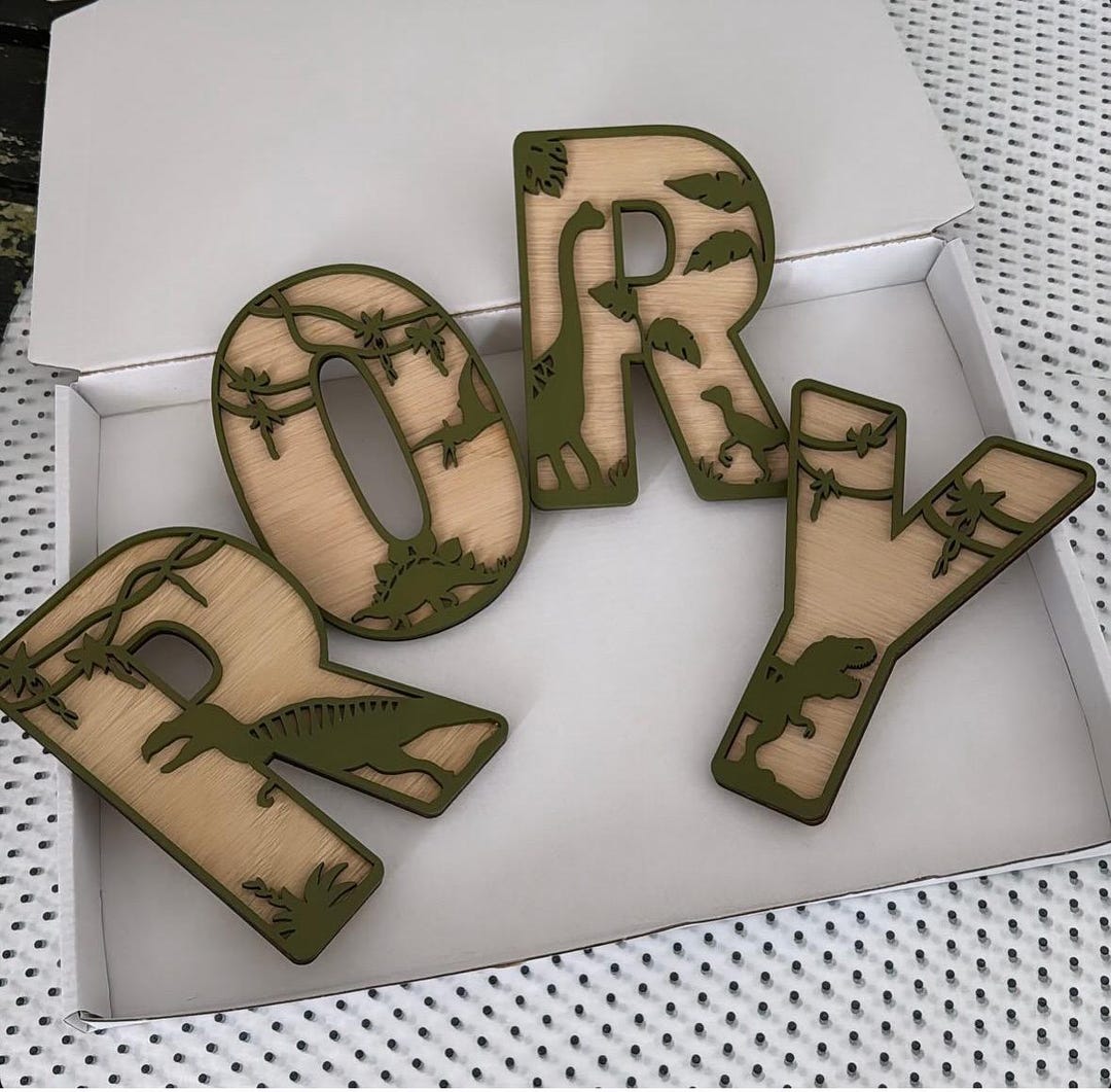Personalized Dinosaur Name Sign: Hand-painted 3D Nursery Decor - Etsy