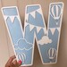 Hot Air Balloon Letters XL Nursery Wall Decor Personalised - Etsy