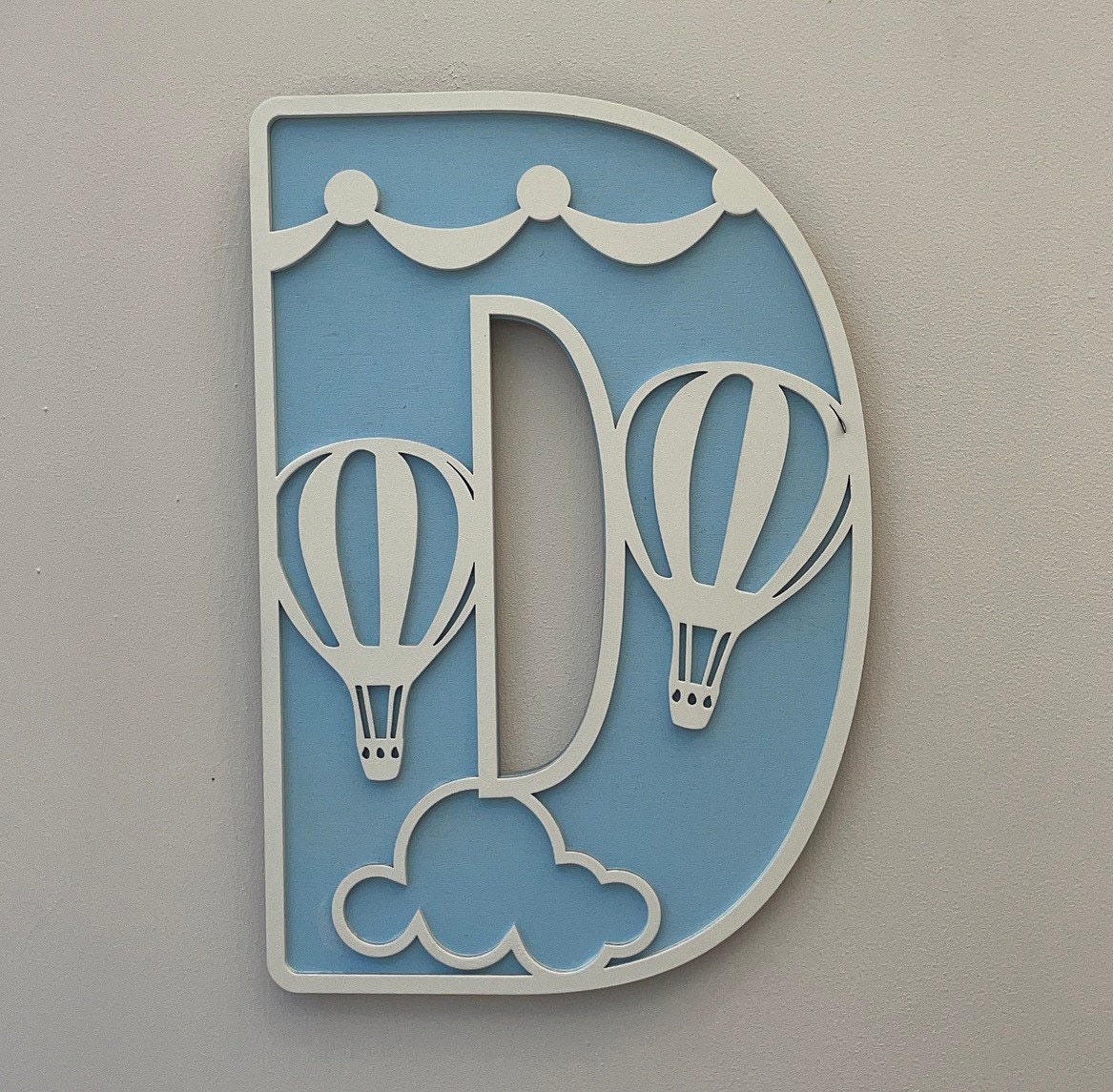 Hot Air Balloon Letters XL Nursery Wall Sign Alphabet - Etsy UK