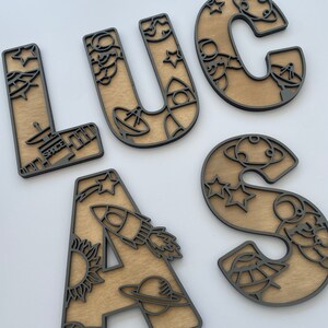 Space Theme Letters - Space Sign - Space Name Sign - Space Theme ...