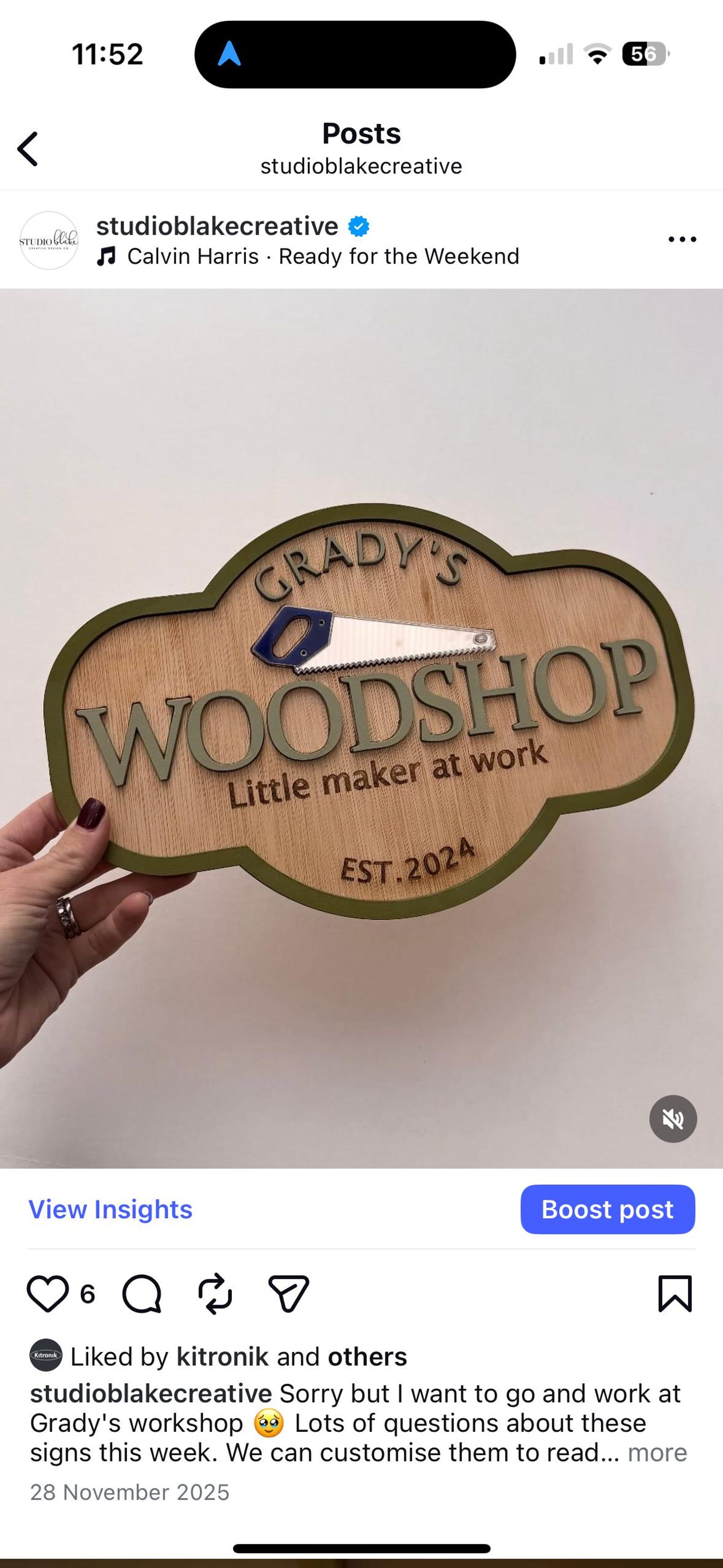 Custom Wooden Workshop Sign | Kids’ Pretend Play Sign | Personalized ...