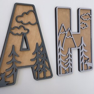 XL Woodland Letters | Woodland Name Sign | Woodland Themed Nursery ...