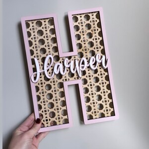 Rattan Effect Letters Rattan Sign Rattan Letters Wooden Alphabet Wooden ...