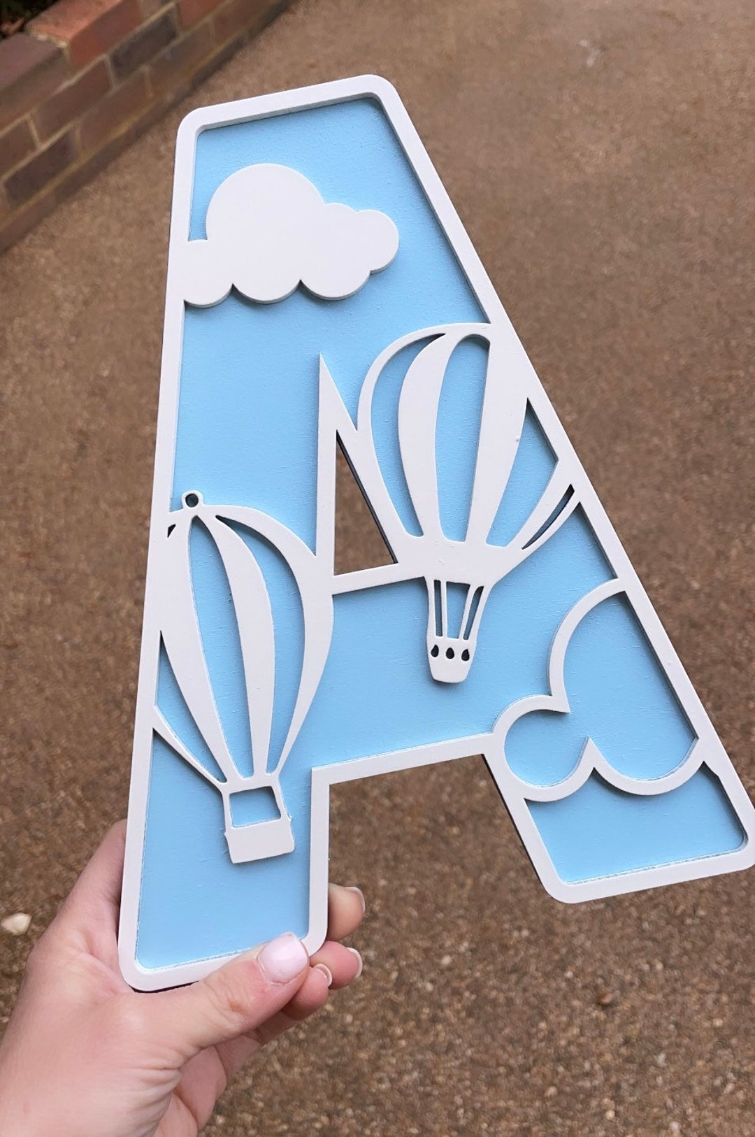 Hot Air Balloon Letters XL Nursery Wall Sign Alphabet - Etsy