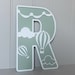 Hot Air Balloon Letters XL Nursery Wall Decor Personalised - Etsy