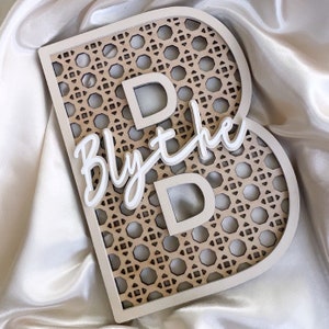 Rattan Effect Letters Rattan Sign Rattan Letters Wooden Alphabet Wooden ...
