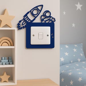 Space Theme Light Switch Surround: Laser Cut Nursery Decor - Space ...
