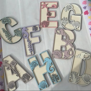 Under the Sea Themed Letters Nautical Name Sign Personalised Letters ...