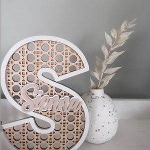 Rattan Effect Letters Rattan Sign Rattan Letters Wooden Alphabet Wooden ...
