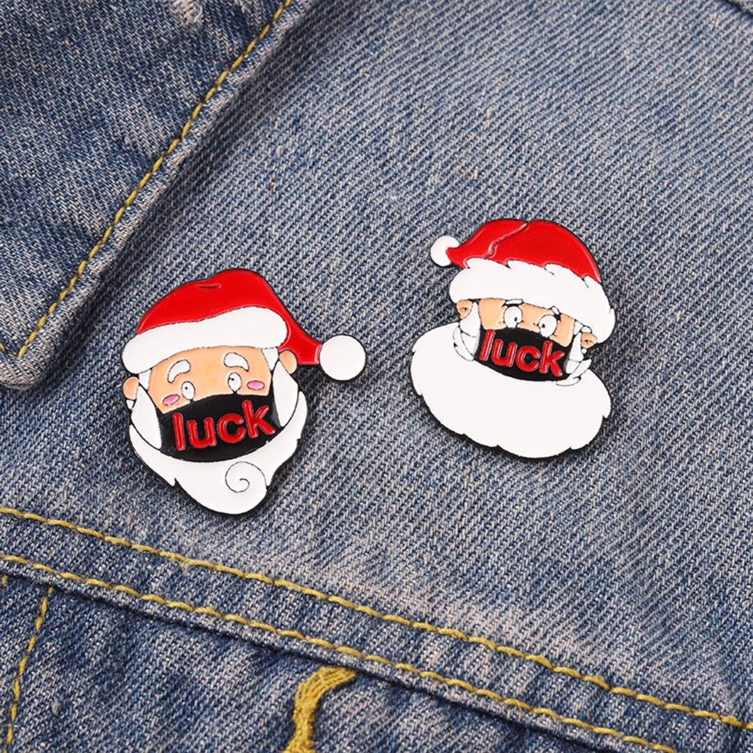 Santa Claus Pin Luck Hard Enamel Pins Funny Pin Lapel Pin - Etsy