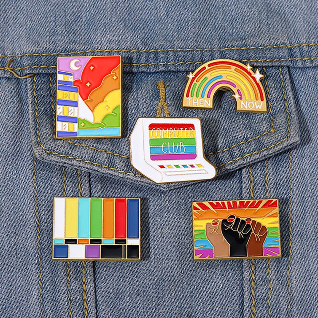 Rainbow Bridge Pin Hard Enamel Computer Club Pin Lovely Cute - Etsy