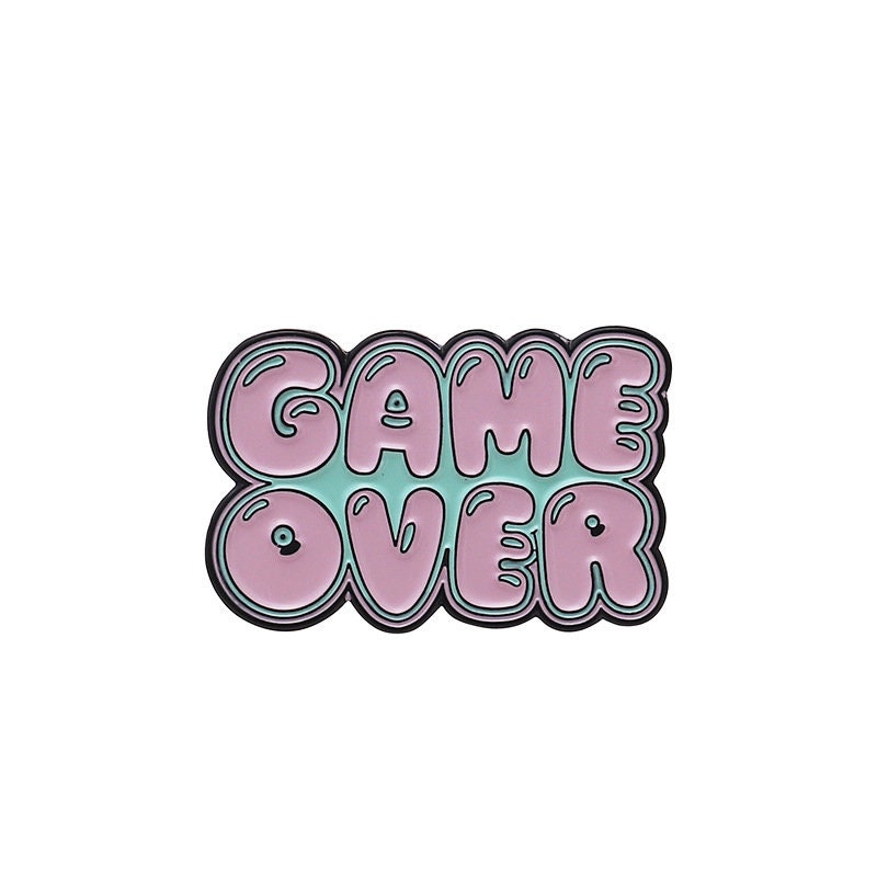 Pink Game Console & Game Over Pin Hard Enamel Pins Lovely - Etsy