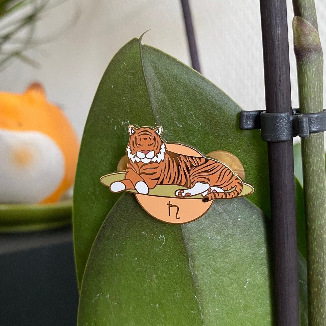 Enamel Pin Tiger Saturn ASTRAL ANIMALS COLLECTION / Blackmarmot ...