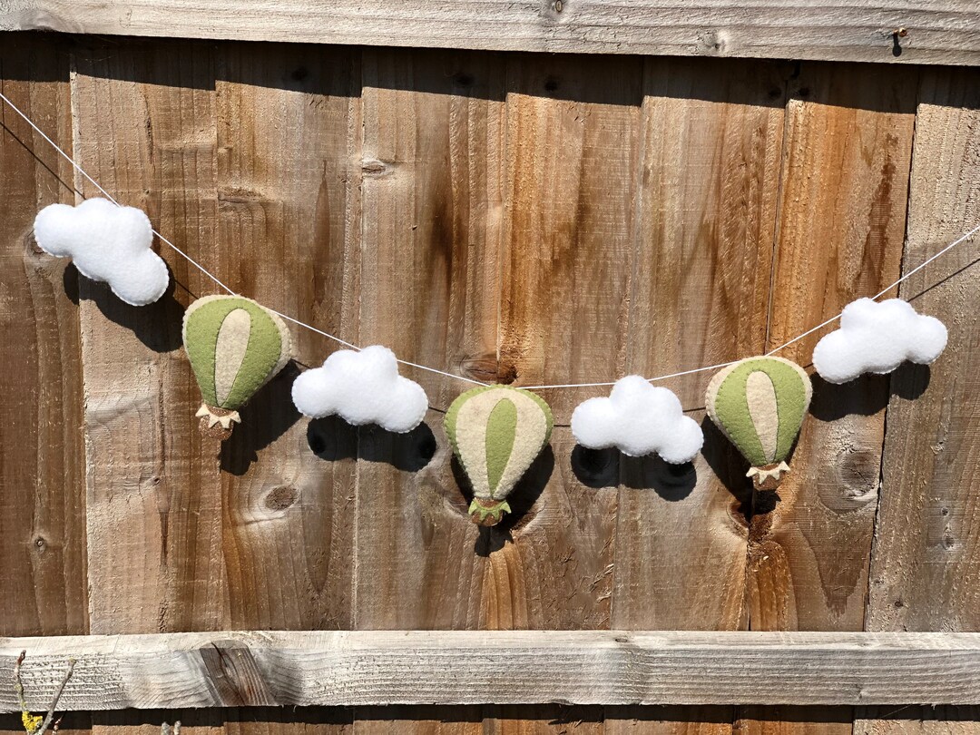 Balloon Cloud Garland, Hot Air Balloon Garland, Balloon Nursery ...