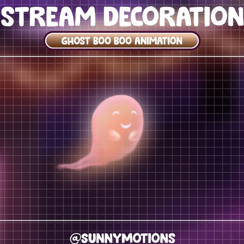 Animated Stream Decoration Boo Boo / Lofi Blue Scary Ghost / - Etsy
