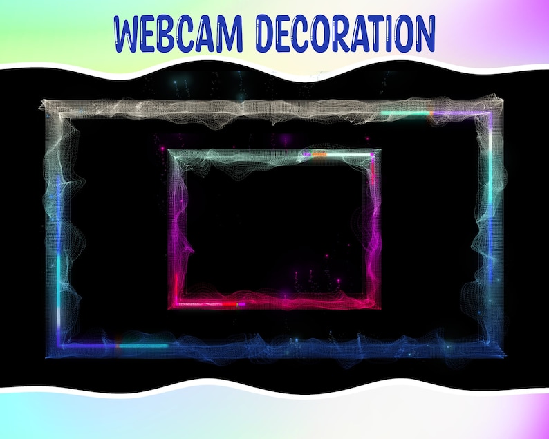 Twitch Animated Neon Wave Webcam Border Frame / Stream - Etsy