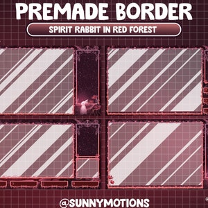 Full Animated Stream Package Twitch Overlay: Spirit Red Blood Bunny in ...