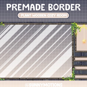 5x Animated Plant Nature in Cozy Wooden Bedroom With Black Cat Premade ...