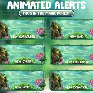 ANIMATED Stream Package / Frog in the Lotus Pond / Magical Yellow Fairy ...