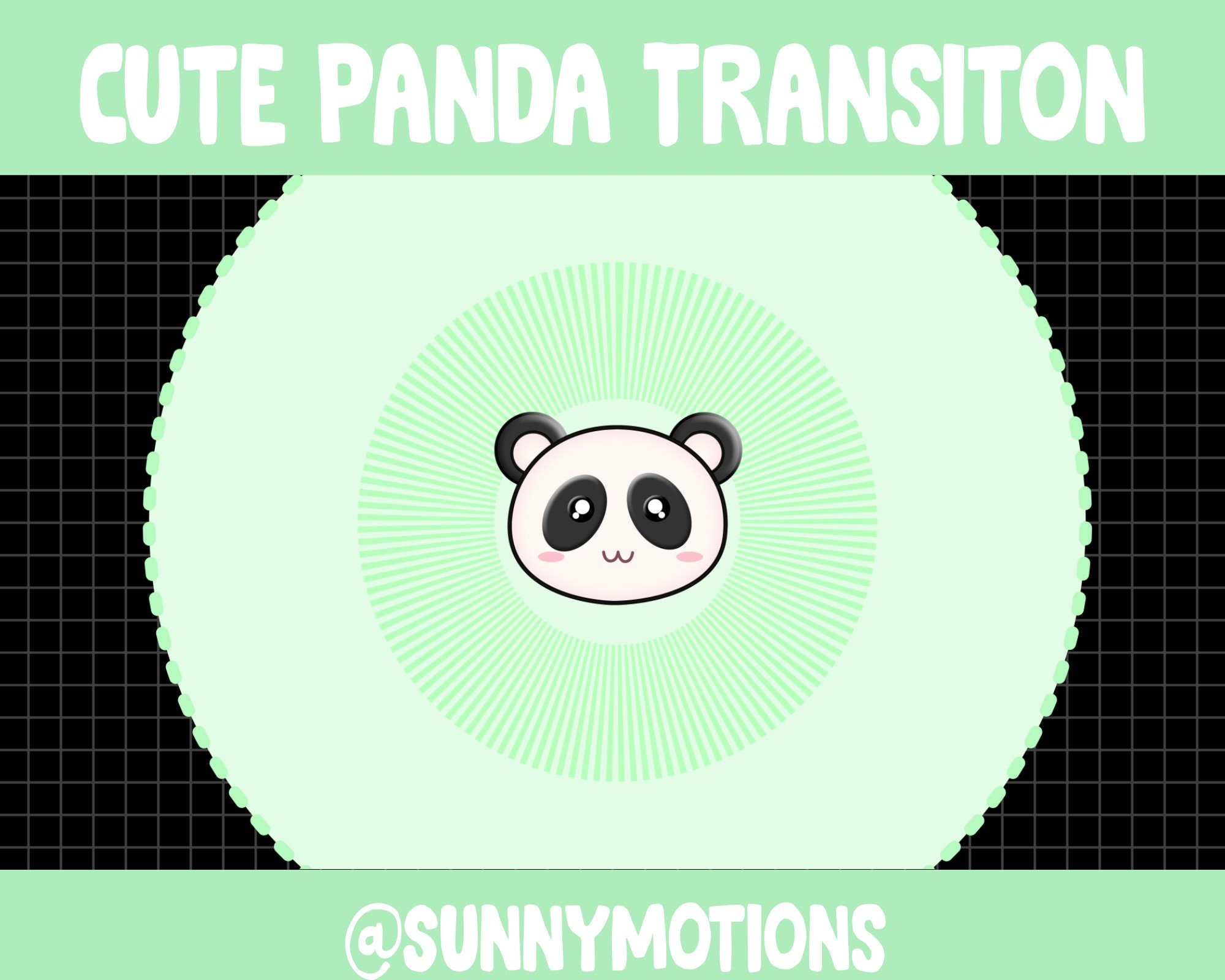 Cute Panda Bear Twitch Stinger Transition / Stream Graphics / - Etsy