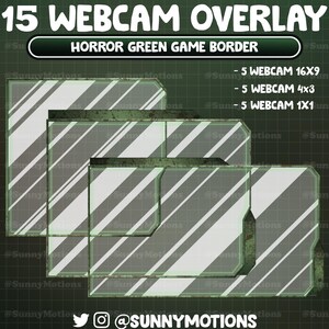 15 Animated Horror Neon Green Board, Blood Splash Webcam Overlay ...