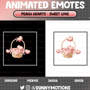 Animated Pink Hearts Basket Twitch Emotes, Kawaii Valentine's Day ...