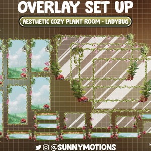 ANIMATED Twitch Overlay Stream Package: Lo-fi Aesthetic Desk Green ...