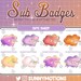 8 Cute Kawaii Sheep Twitch Sub Bit Badges, Sparkles Star Subscriber Sub ...