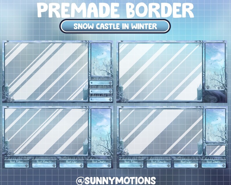Animated Twitch Stream Package Overlay / Fantasy Snowy Castle - Etsy