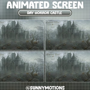 Animated Twitch Stream Package Overlay / Day Halloween Castle / Haunted ...