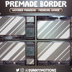 ANIMATED Twitch Overlay Stream Package: Wooded Mansion, Rustic Medieval ...