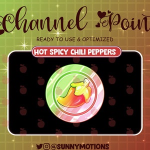 3 Twitch Red Chili Peppers Coin Emotes, Channel Points, Kawaii ...