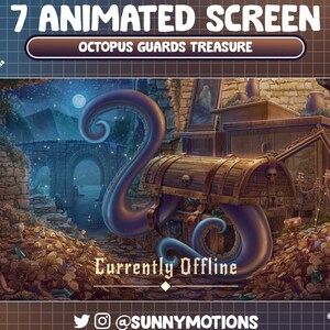 7 Animated Horror Purple Blue Octopus Guards Treasure Chest Twitch ...