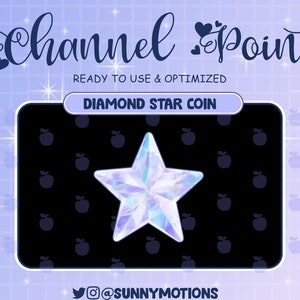 Diamond Blue Star Channel Point Redeem for Twitch, Twinkle Star Stream ...
