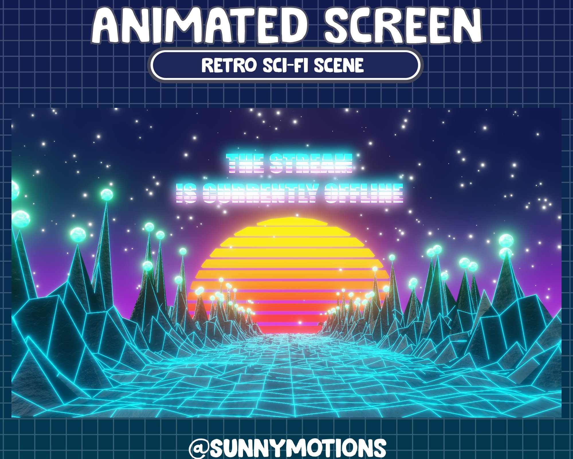 Twitch 80's Style Background Twitch Stream Screen / Retro - Etsy