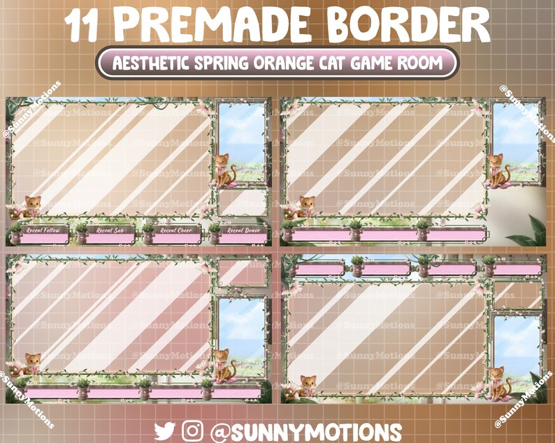 ANIMATED Stream Package: Spring Summer Plant, Flower Desk, Potato ...