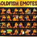 Twitch Discord Emotes Cute Gold Fish / Kawai Chibi Fish Emoji / Sea ...