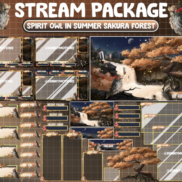 Spirit Blossom Twitch Overlay - Etsy