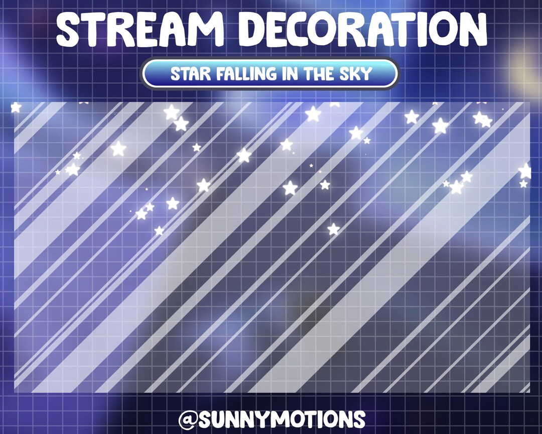 Animated Stream Decoration Star Falling / Cute Lover Cozy Theme ...