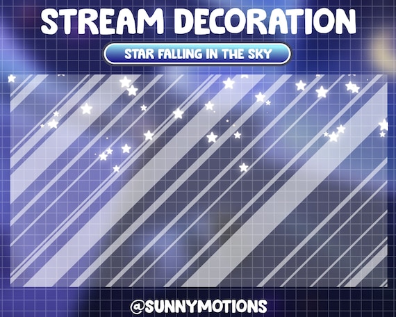 Animated Stream Decoration Star Falling / Cute Lover Cozy - Etsy