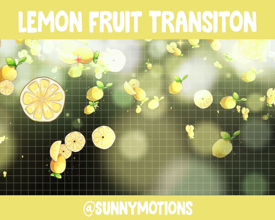 Lemon Yellow Fruit Animated Twitch Scene Stinger Transition - Etsy