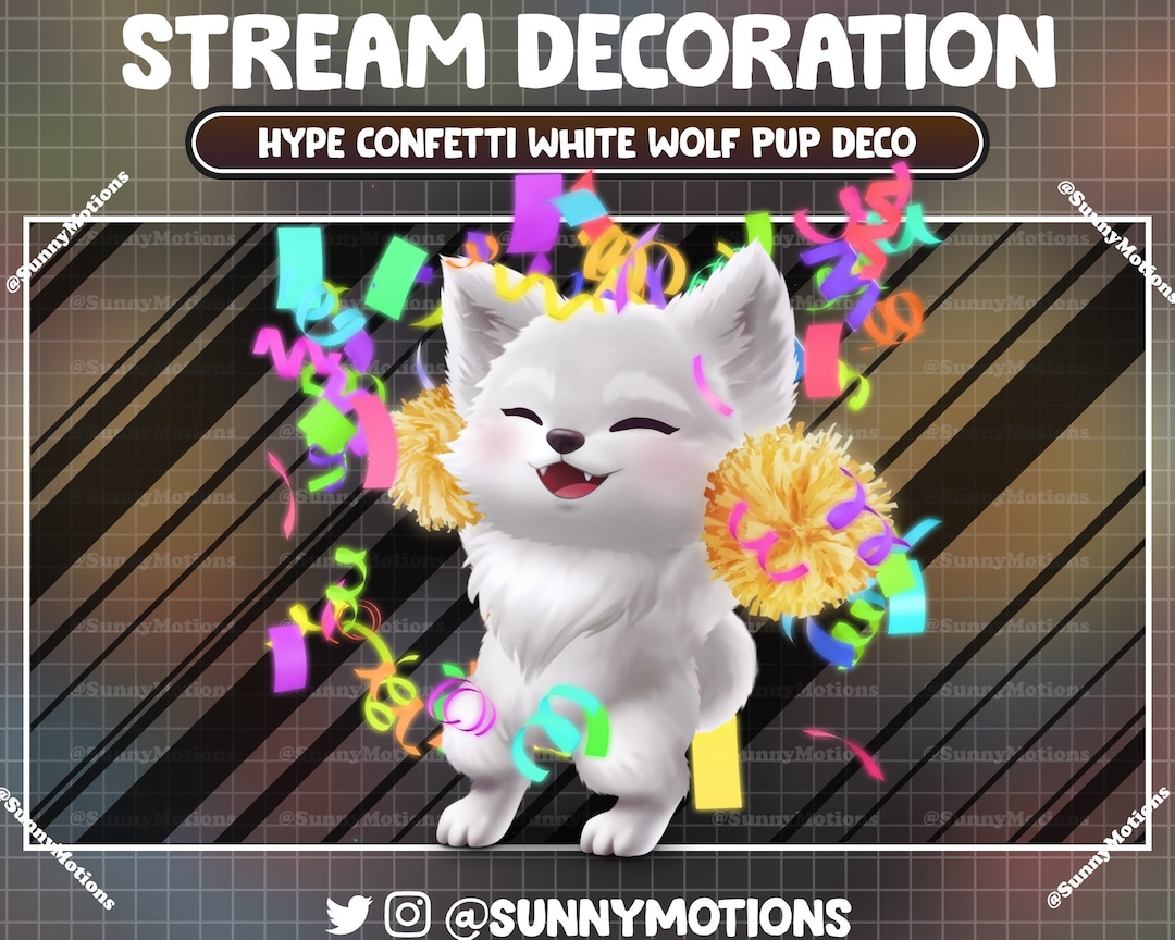 Animated Stream Decoration: Aesthetic Confetti Surprise Party Hype ...