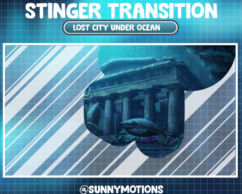 Animated Twitch Stream Stinger Transition / Temple Under Ocean - Etsy