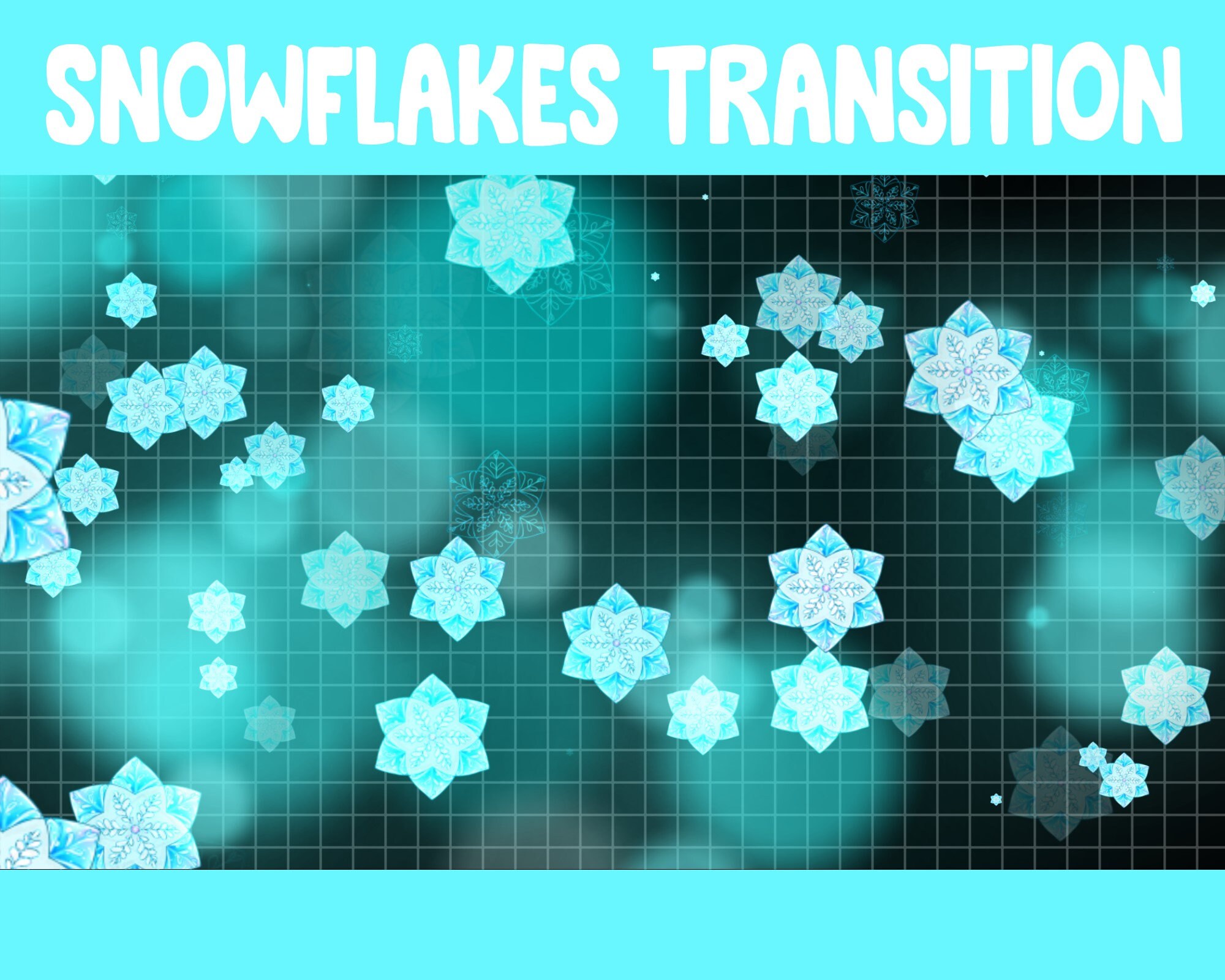 Animated Twitch Stinger Transition / Snow Flakes Falling / Freezing Ice ...