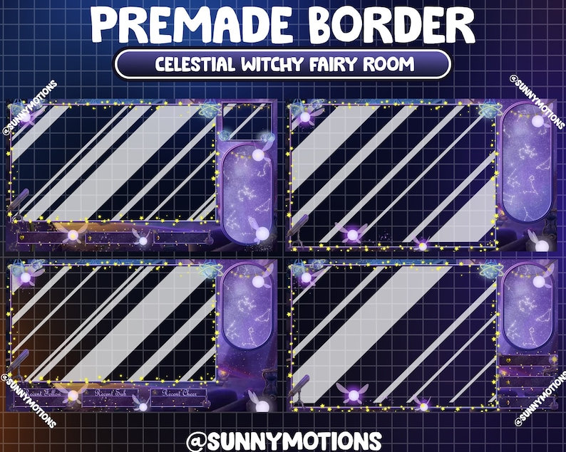 Animated Twitch Stream Package Overlay: Light Fairy Flying in - Etsy